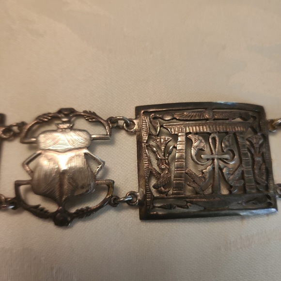 Scarab | Accessories | 92s Art Deco 800 Silver Egyptian Revival Scarab ...